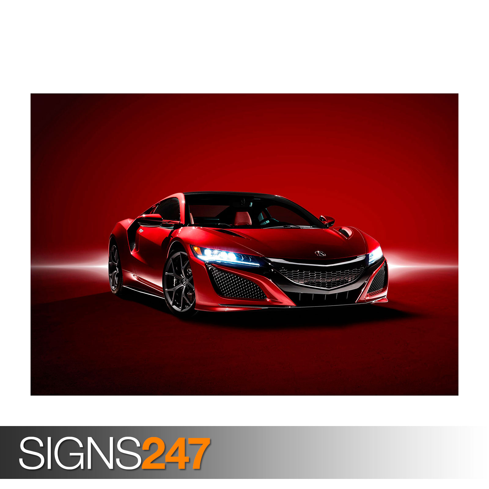 2016 ACURA NSX SUPERCAR (0042) Car Poster - Photo Poster Print Art ...