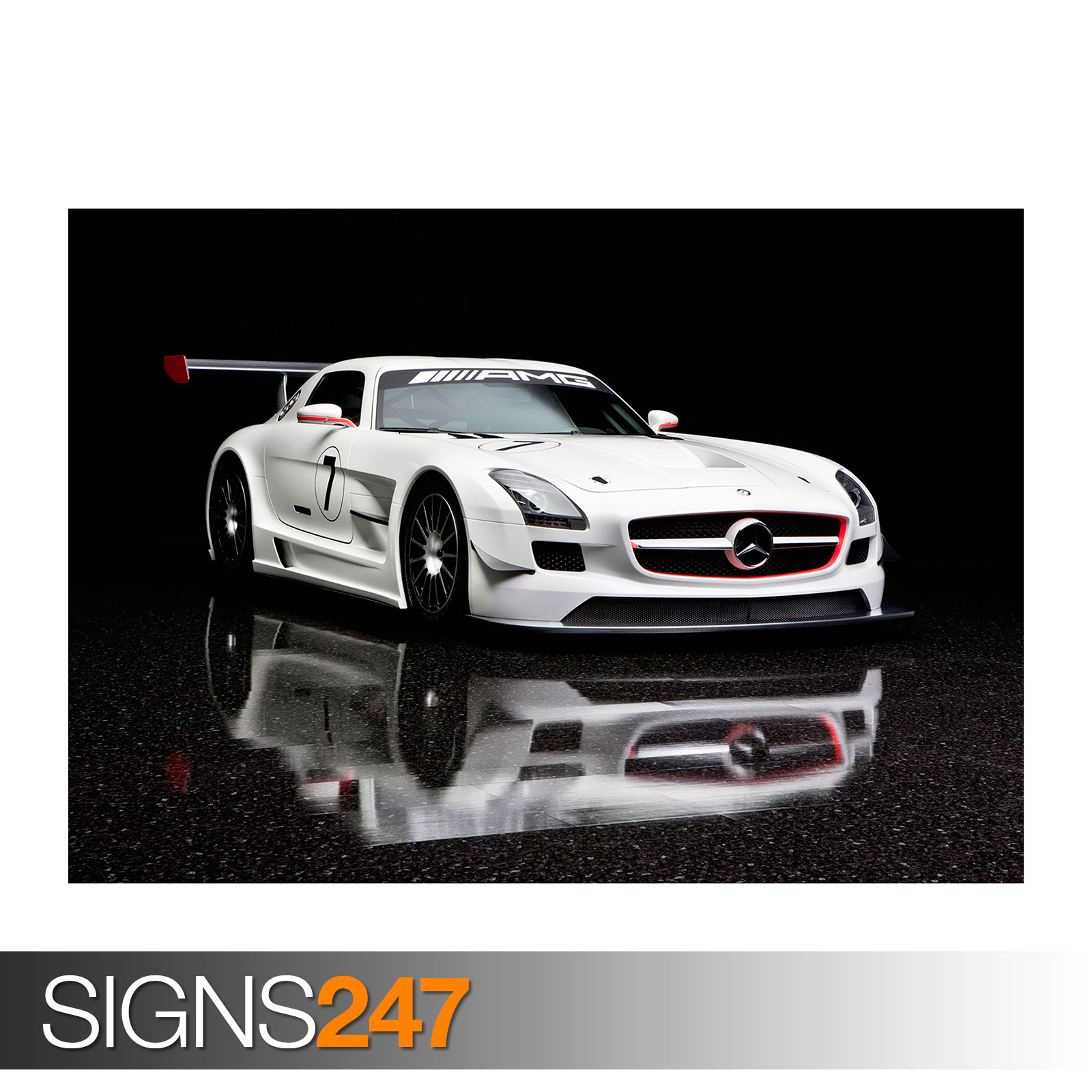 MERCEDES BENZ SLS AMG GT3 (0446) Car Poster - Poster Print Art A0 A1 A2 ...