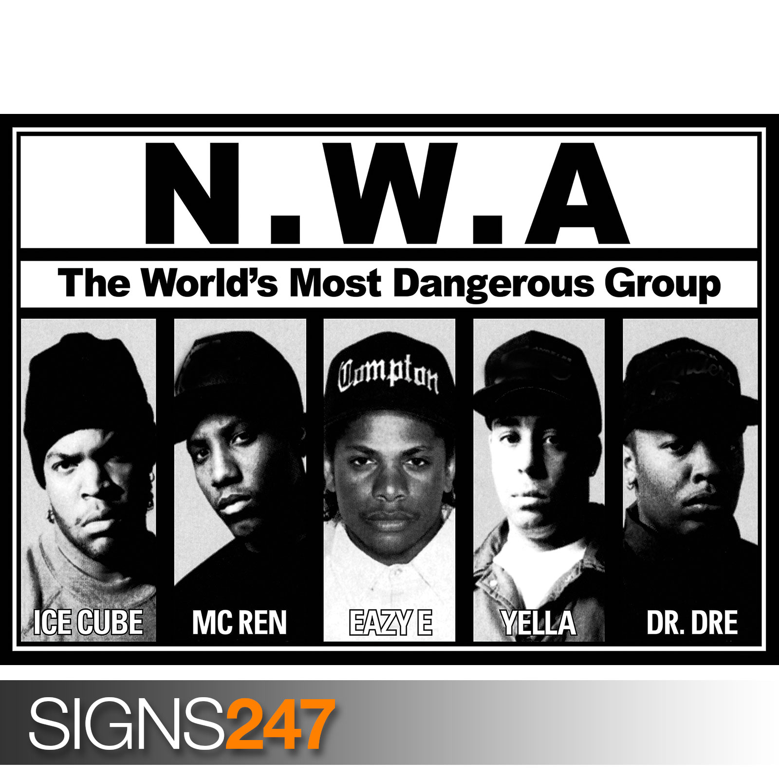 NWA- ICE CUBE DR DRE GANGSTA RAP (1063) Picture Poster Print Art A0 A1 ...