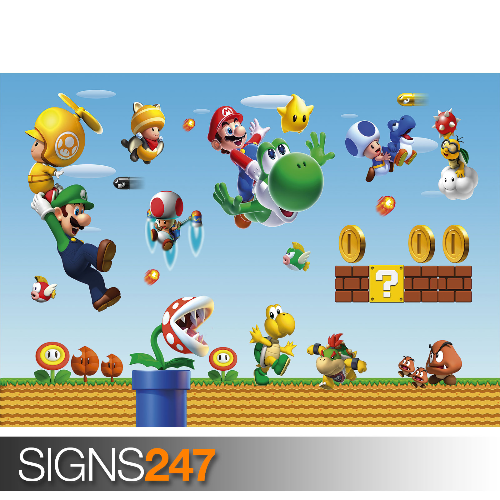 Juego De Super Mario Bros (1093) cuadro arte cartel impresión de foto ...