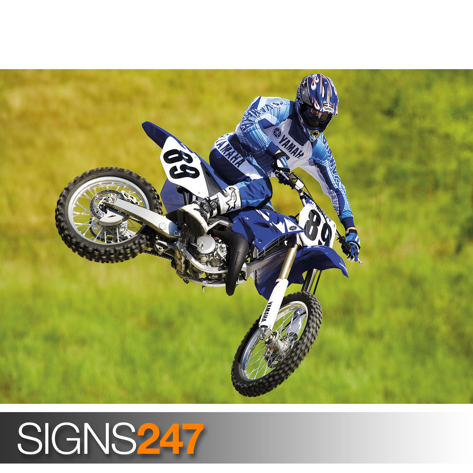 YAMAHA MOTOCROSS BIKE (1725) Motorbike Poster - Poster Print Art A0 A1 ...