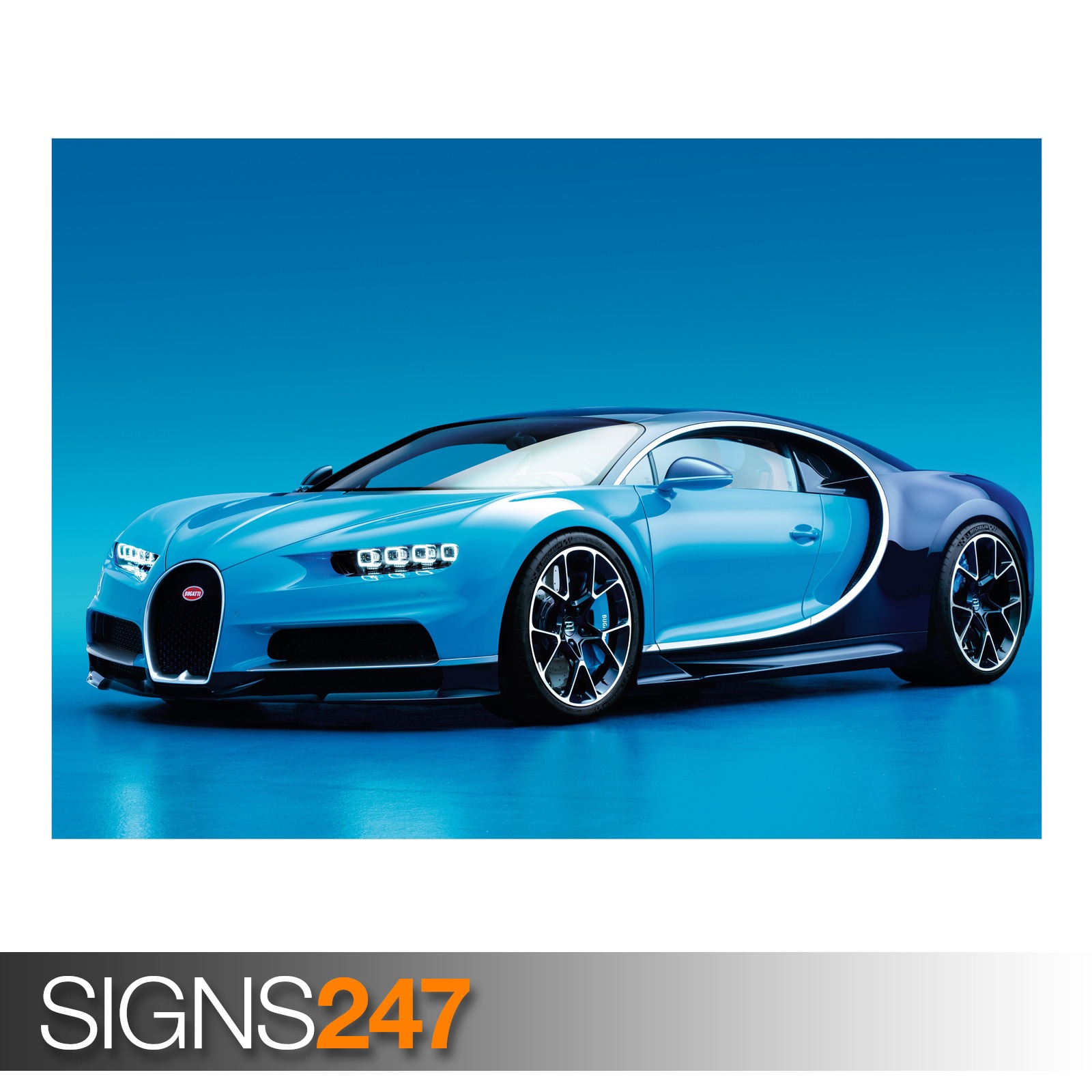2017 BUGATTI CHIRON (9052) Car Poster - Picture Poster Print Art A0 A1 ...