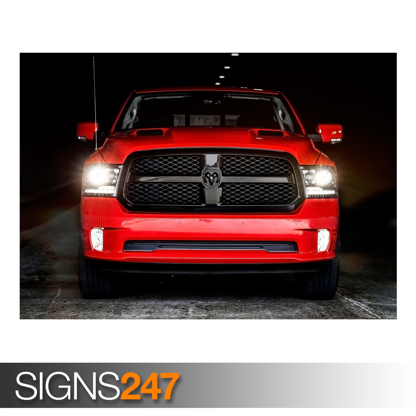 DODGE RAM 1500 NIGHT 2017 (AA670) CAR POSTER - Poster Print Art A0 A1 ...