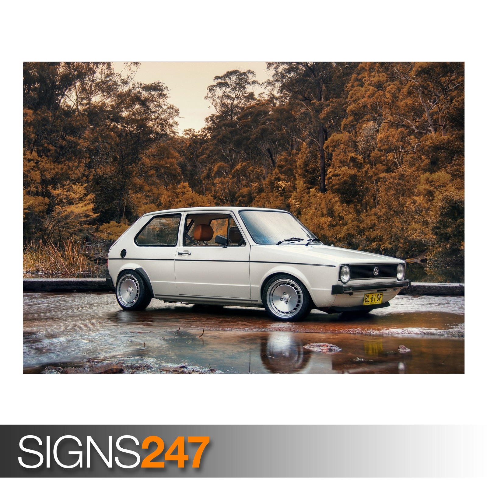 VW GOLF MK1 (AA886) CLASSIC CAR POSTER - Photo Picture Poster Print Art ...