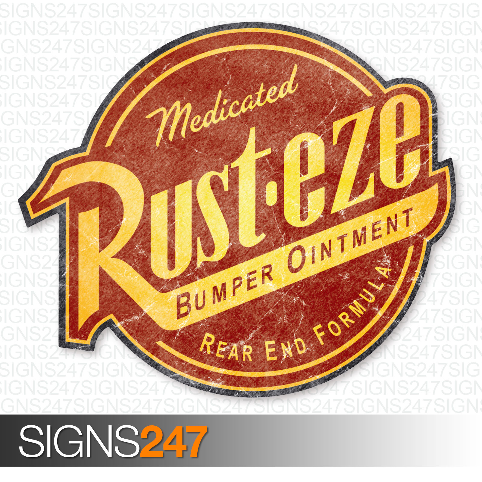 RUSTEZE STICKER Distressed Large 45cm Vinyl Car Sticker JDM Bomb Wall ...