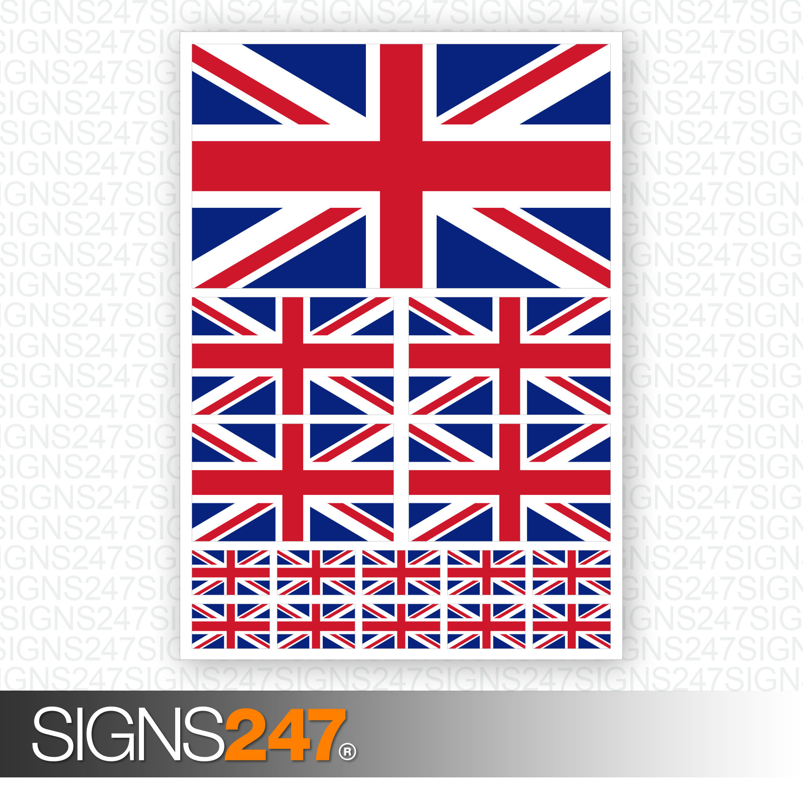 15 x Union Jack GB England Flag decals Car Van Bike Waterproof Stickers ...