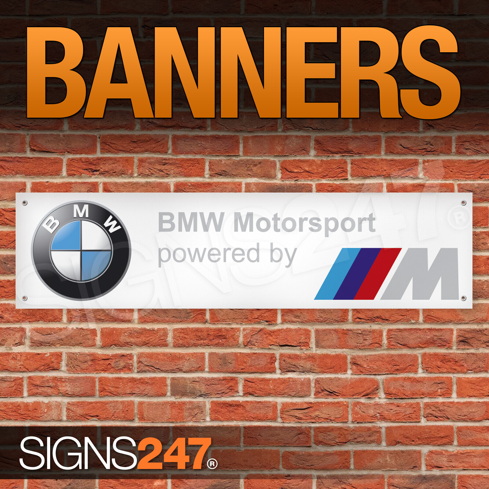 BMW Banner Motorsport M Power garage workshop PVC banner sign car ...